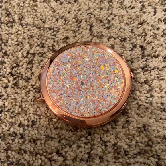 Accessories | Compact Rose Gold Glitter Mirror Inscribed With Jess ...